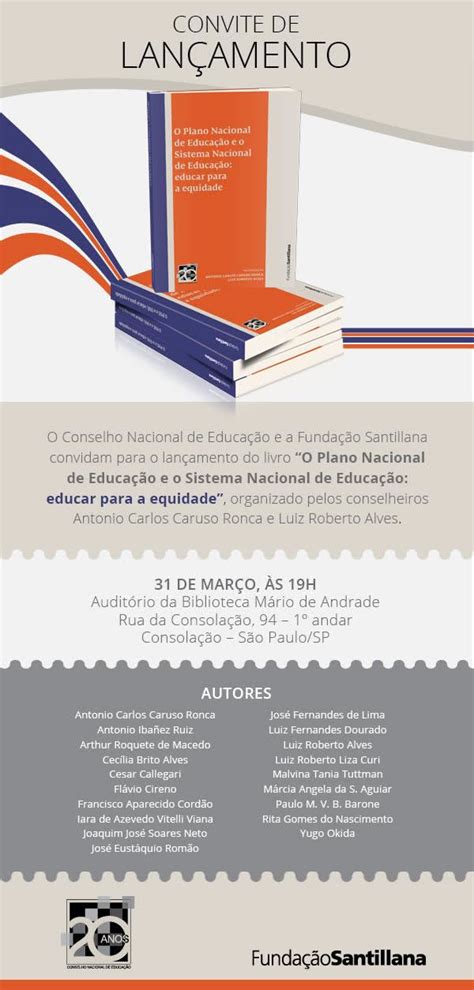 Lançamento Do Livro O Plano Nacional De Educação E O Sistema Nacional