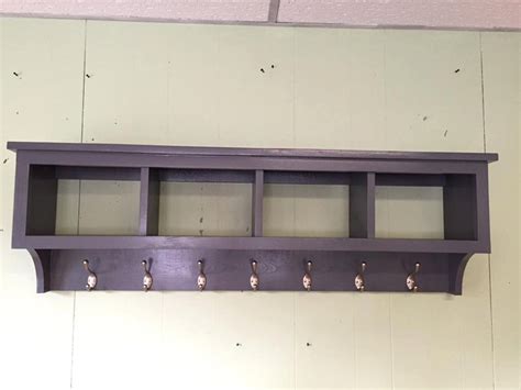 Cubby Shelf With Hooks Entryway Organizer Basket Storage Etsy