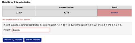 Solved Results For This Submission The Answer Above Is NOT Chegg