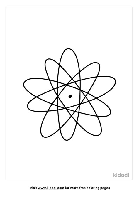 Atom Carbon Drawing Tattoo Coloring  Tattoos Printable Pages Steel