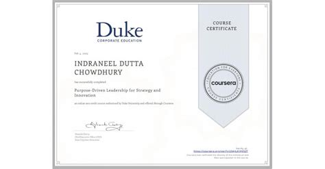 Indraneel Dutta Chowdhury On Linkedin Completion Certificate For Purpose Driven Leadership For