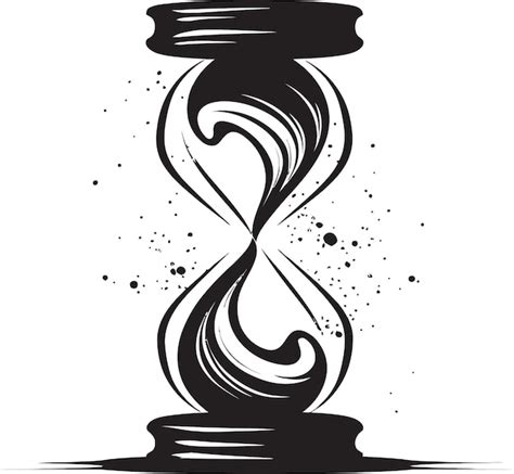 Inked Sands Timekeepers Hourglass Design Timeless Impression Flowing
