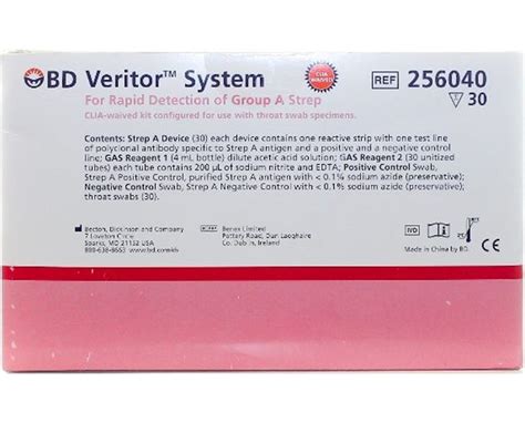 Bd Veritor System Strep A Test Kit 30 Tests Kit Save At — Tiger Medical