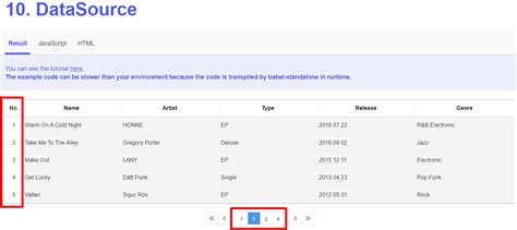 row header number after turn to next page · issue 1128 · nhn tui grid