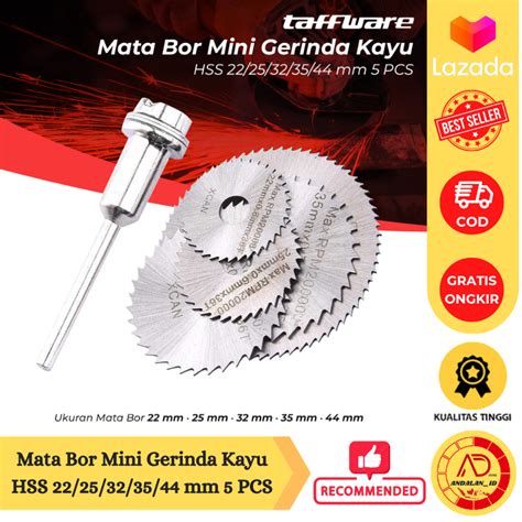 Cod Mata Bor Mini Gerinda Kayu Hss 2225323544 Mm 5 Pcs Mata Bor Hole Saw Untuk Pelubang
