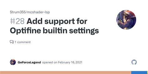 Add Support For Optifine Builtin Settings · Issue 28 · Strum355