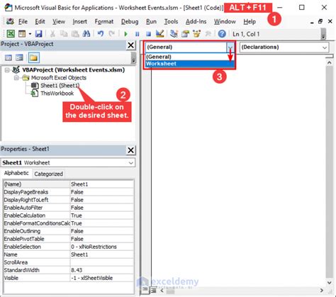 excel vba worksheet events and their uses exceldemy