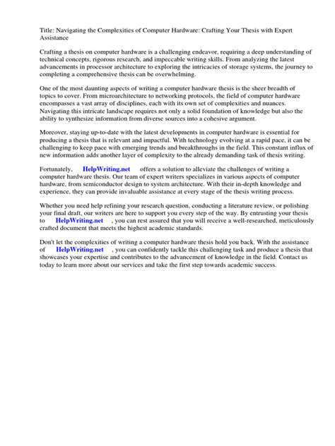Computer Hardware Thesis Title Pdf Thesis Computer Hardware