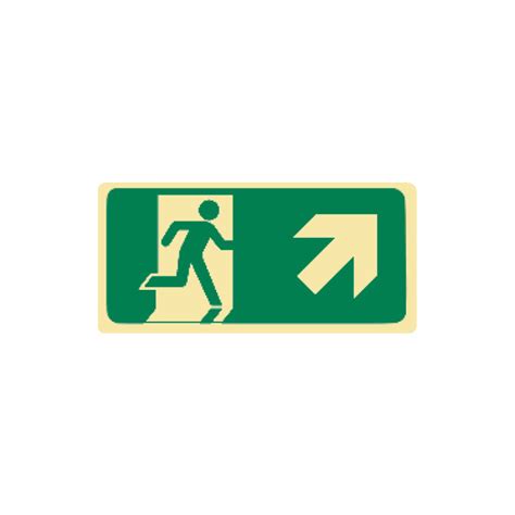 Exit Evacuation Signs Running Man Right Arrow Up Mm X Mm Metal Shop Now Seton