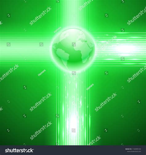 green background binary code globe stock vector royalty free