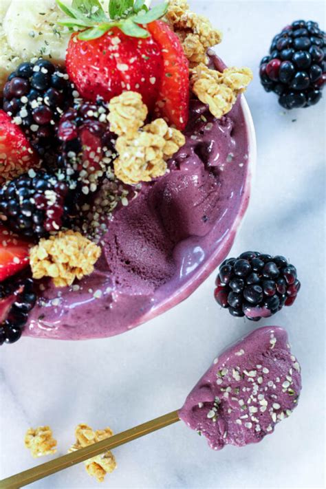 Acai Ice Cream An Acai Bowl With Protein Nutrition To Fit