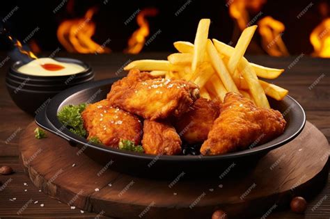 Premium Photo Sizzling Homestyle Fried Chicken Delight