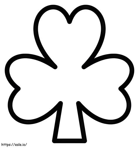 Printable Easy Shamrock Coloring Page