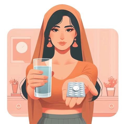 Birth Control Pills Vector Illustration Premium Ai Generated Vector