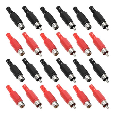 Emsea 40pcs Solder Rca Plug Adapter Audio Video Connector Replacement