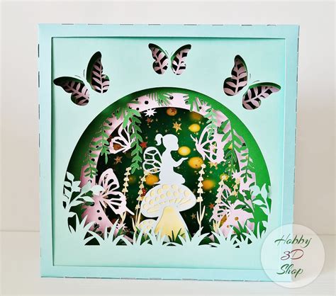 Shadow Box SVG Box Frame SVG Layered Paper Cut File Template Etsy Israel