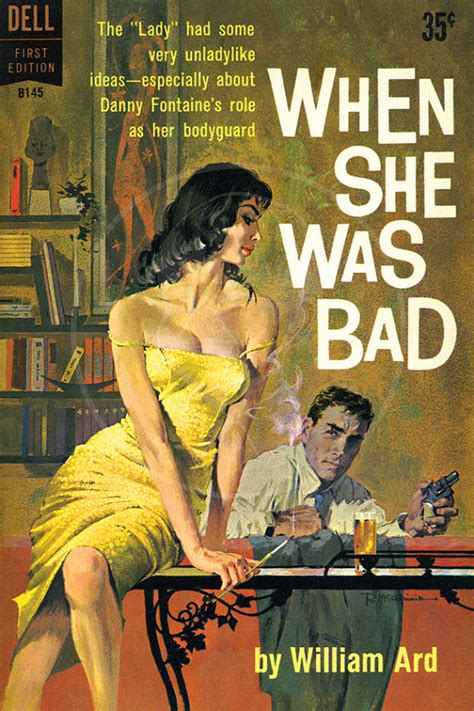 When She Was Bad 10x15 Giclée Canvas Print Of A Vintage Pulp
