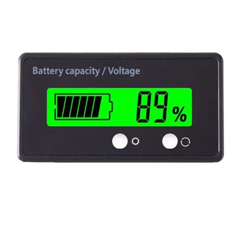 Buy 12v 24v 36v 48v Battery Capacity Indicator Golf Cart Voltage Meter With Lcd Display Green