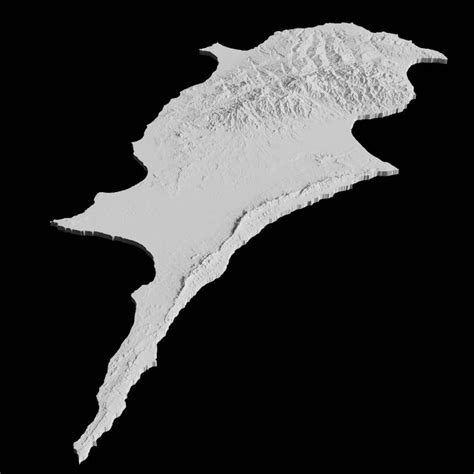 3d Printable Cyprus Country Topographic Map 3d Terrain Elevation
