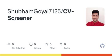 Github Shubhamgoyal Cv Screener