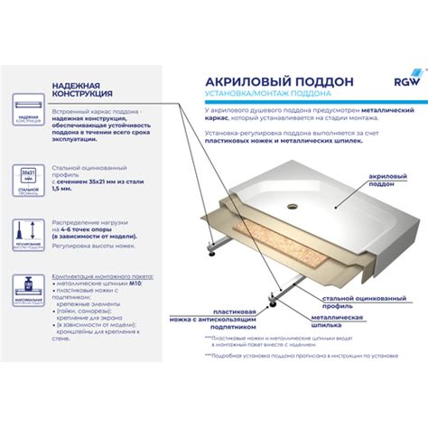 Душевой уголок RGW PA-030B + Душевой поддон квадратный RGW STYLE Белый ...