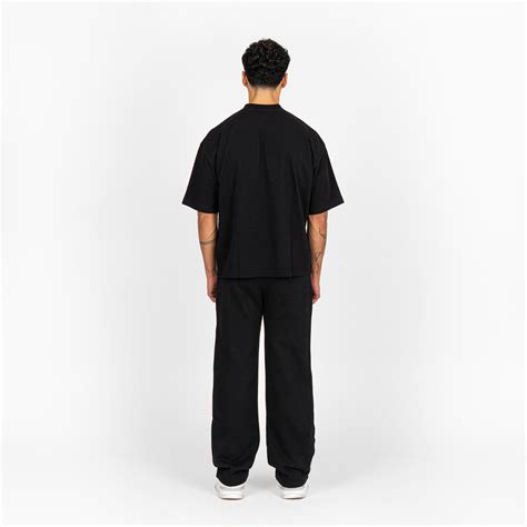 Cropped T Shirt Black Destructive