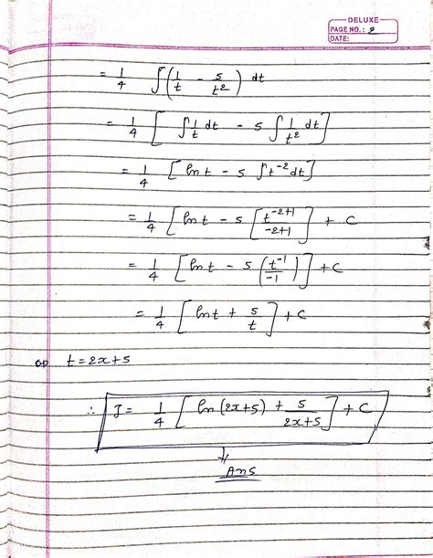 Solved Please Use Logarithmic Formula Of Integration And Give Some