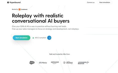 Hyperbound Ai Driven Sales Roleplay For Quicker Rep Onboarding