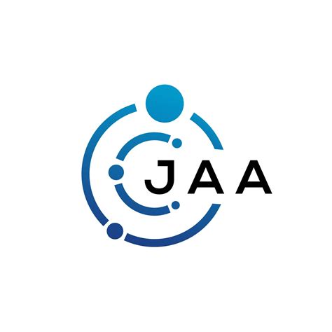 Jaa Letter Technology Logo Design On White Background Jaa Creative