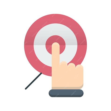 Premium Vector A Hand Pointing At A Target With The Finger Pointing At It