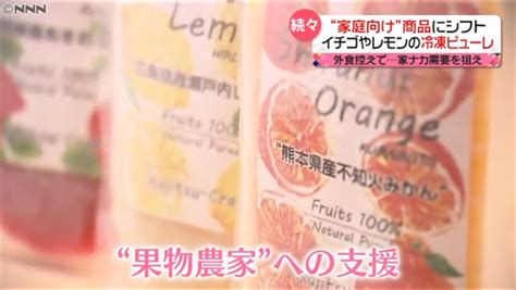 日本テレビnews Everyにて国産フルーツピューレ紹介されました。 国産フルーツピュー