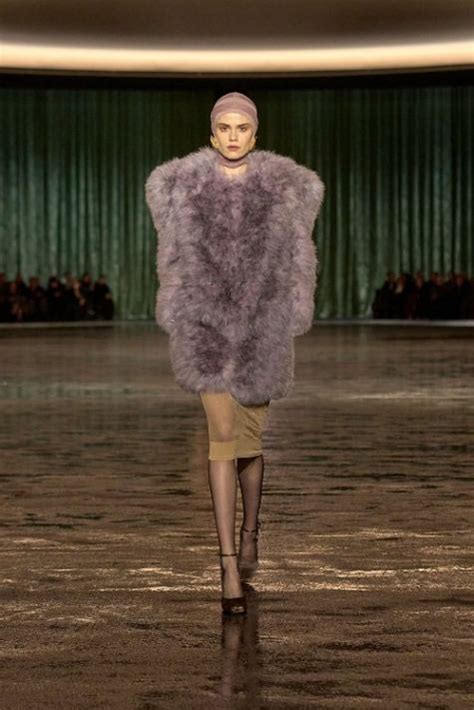 Sheer And Naked Dresses Ruled The Runway At Saint Laurent Paris Fashion