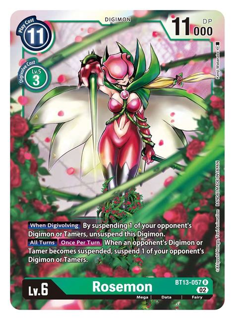 Rosemon Bt13 057 Rare Phoenix Reborn