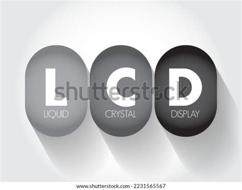 Lcd Liquid Crystal Display Type Flat Stock Vector Royalty Free