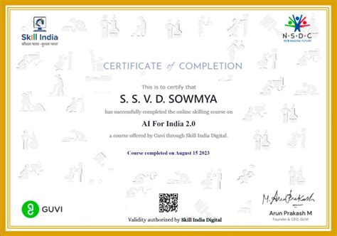 sowmya surisetty on linkedin guvi skillindia aiforindia guvi