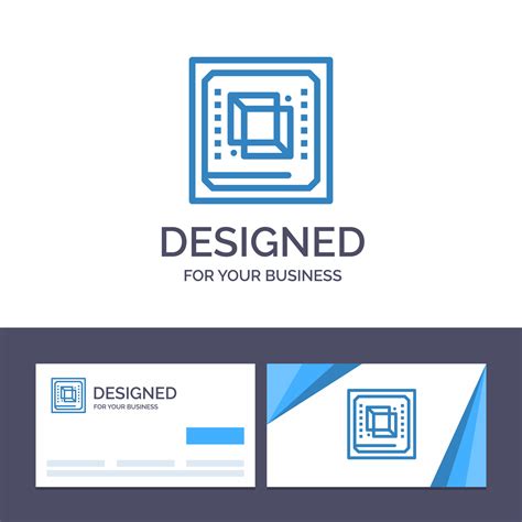 creative business card and logo template chip computer cpu hardware