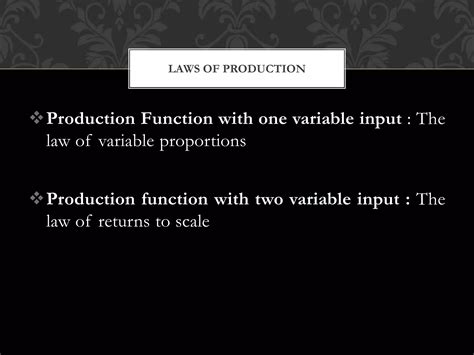 Production Function Ppt