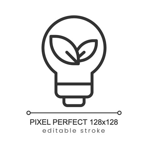 Eco Friendly Electricity Pixel Perfect Linear Icon Alternative Sources