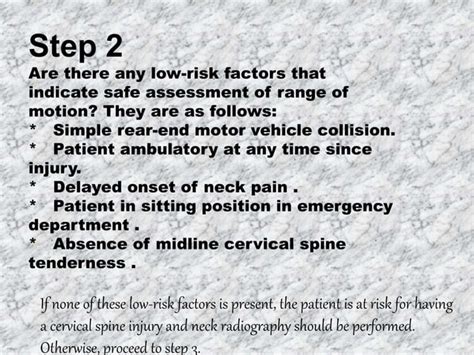 Canadian C Spine Rule Jabez Ppt