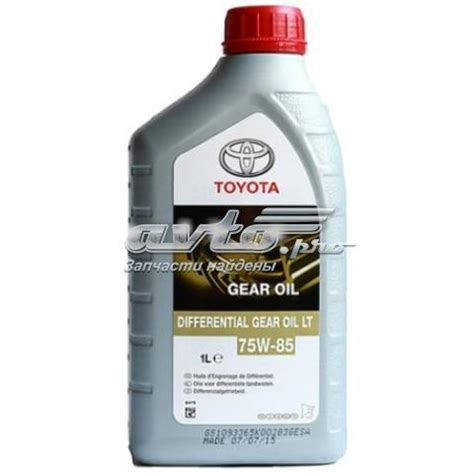 0888581060 Toyota трансмиссионное масло lt 75w-85, gl-5, 1liter