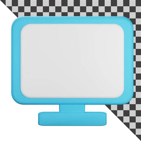 Pantalla De Computadora Icono 3d Estilo Minimalista De Dibujos Animados