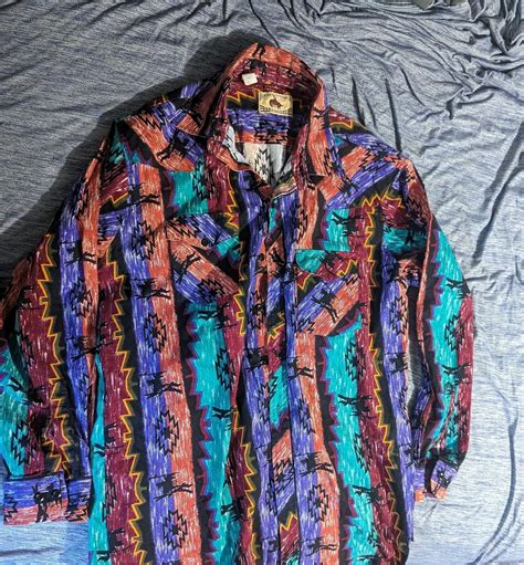 Vintage Rancher Western Wrangler Style Wear Button Up Gem