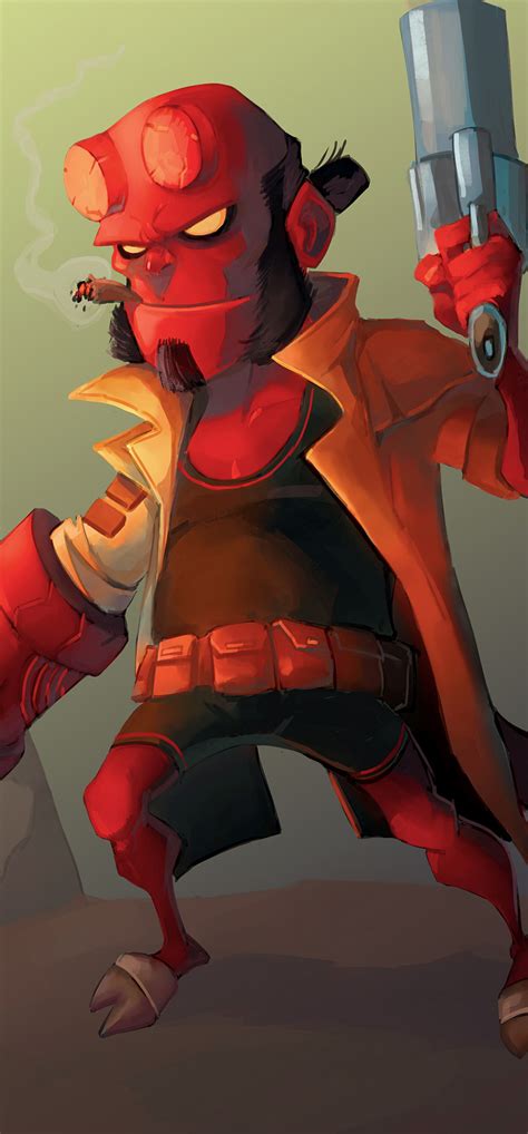 1242x2668 New Hellboy Artwork Iphone Xs Max Hd 4k Wallpapersimages