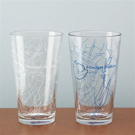 Uncommon Goods Mlb Ballpark Pint Glasses Set Of 2 Mlb Pint
