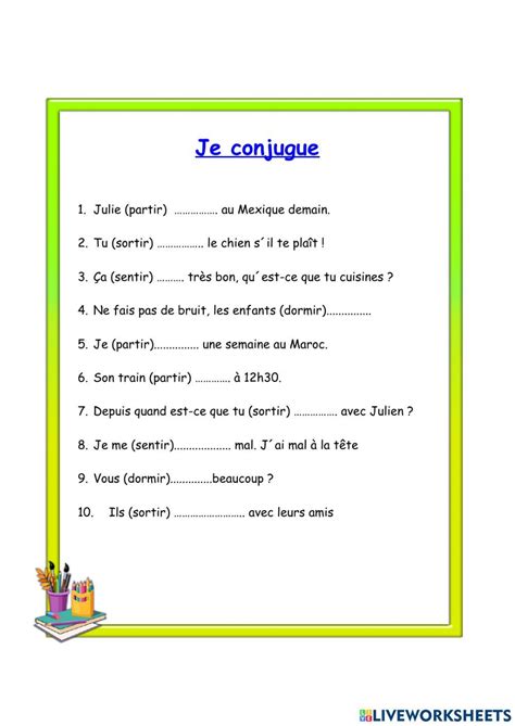 Les Verbes Online Exercise Artofit