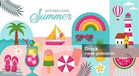 여름 방학 해변 파티 또는 수영장 파티 기하학적 배너 디자인 브로셔 포스터 또는 전단지에 대한 템플릿 배경입니다 0명에 대한 스톡 벡터 아트 및 기타 이미지 Istock