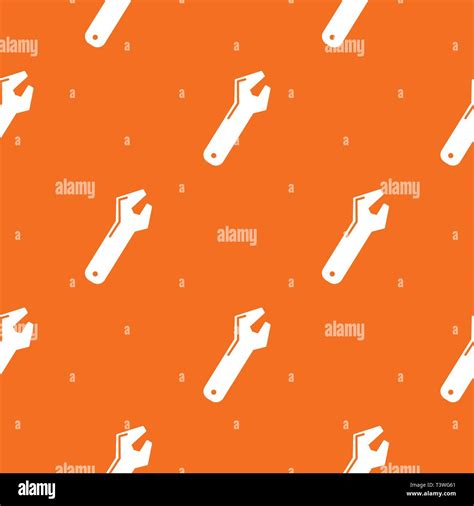 Big Spanner Pattern Vector Orange Stock Vector Image And Art Alamy
