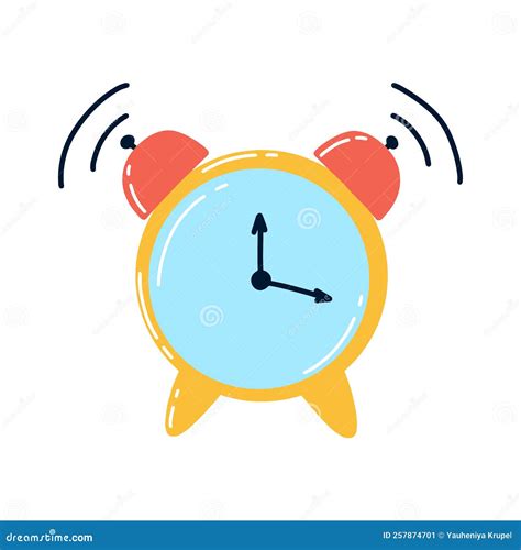 Ringing Alarm Clock Alarm Clock Isolated Time To Go To School For