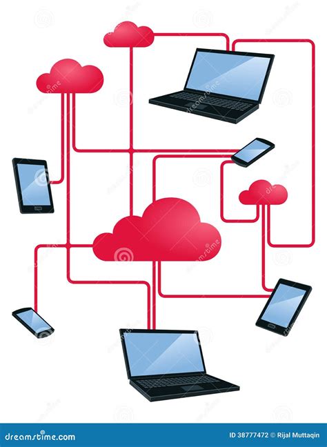 Cloud Networking Stock Vector Illustration Of Digital 38777472