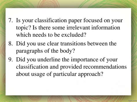 Ppt Revision Guide For A Classification Essay Powerpoint Presentation
